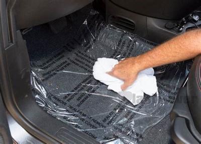 China Automotive Carpet Protection Film 70 Micron Thickness with High Tack Removal - 60m/100m Length Options for sale