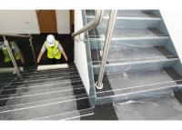 China Clear PE Carpet Protection Film 70-100 Micron Thickness for Stairs and Flooring - 10mm to 1240mm Widths for sale