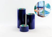 China Blue Low Tack Polyethylene Window Protection Film 30-150 Micron with Acrylic Adhesive for Construction for sale