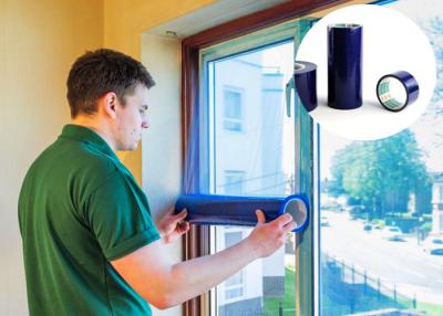 China Blue Window Glass Protection Film 30-150 Micron with No Adhesive Residue for Construction for sale