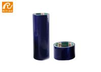 China PE Blue Window Glass Protection Film 50-60 Micron, 1240mm Width, 60-Day Clean Removal for Construction for sale