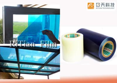 China Blue Window Glass Protection Film 30-150 Micron Thickness with 60-Day Clean Removal and UV Resistance for sale