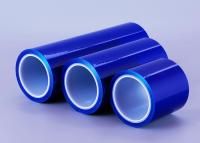 China Blue Temporary Glass Protection Film 200m Length 50 Micron Thickness for Construction Windows for sale
