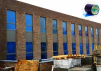 China Blue Temporary Glass Protection Film 200m Length 50 Micron Thickness for Construction Windows for sale