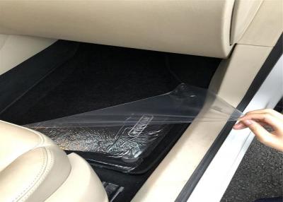 China Polyethylene Carpet Protective Film 70-120 Micron Thickness with Solvent Adhesive for Automotive Floor Protection for sale