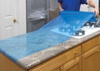 China PE Counter Top Protection Film 50-80 Micron Thickness, 10-1240mm Width for Marble and Flooring Surfaces for sale