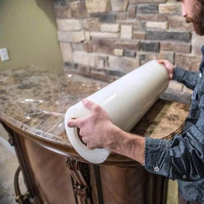 China Durable PE Protective Film 50 Micron Rubber-Based Adhesive Residue-Free Removal UV Resistance 6 Months for sale