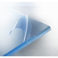 China Flexible PE Protective Film 50 Micron Rubber Based Adhesive Transparent Blue Residue Free Removal for sale