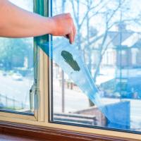 China Polyethylene Window Glass Protection Film 1240mm x 200m Acrylic Adhesive Residue-free Removal for sale