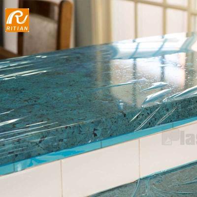 China Rubber Adhesive PE Protective Film for Marble 50 Micron UV Resistant Residue Free Removal for sale