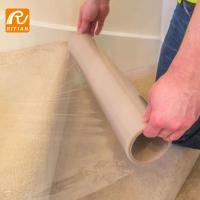 China 70 Micron UV Resistant Carpet Protection Film with Rubber-based Adhesive for Temporary Surface Shielding for sale