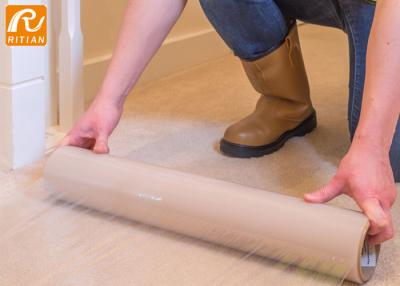 China Temporary Floor Protection Film No Residue Laminate Plastic Surface for sale