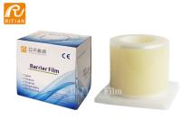 China Universal Dental Barrier Film Roll 50 Mic Thickness 1200 Sheet Stick Non Stick Edges for sale