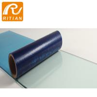 China Blue Window Glass Protection Film 30-150 Micron Solvent Based Acrylic Adhesive No Residue for sale