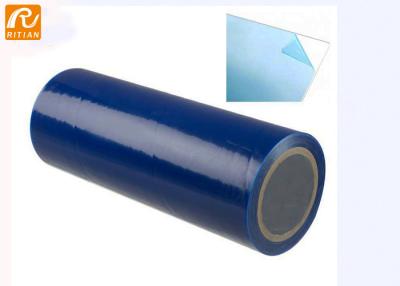 China Blue PE Window Glass Protective Film Anti UV Scratch Privacy 1240mm x 200m for sale