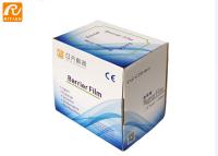 China Blue PE Medical Barrier Film Roll 4x6 Inch Acrylic Adhesion Custom Logo 1200 Sheets for sale