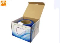 China Blue PE Medical Barrier Film Roll 4x6 Inch Acrylic Adhesion Custom Logo 1200 Sheets for sale