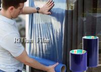 China Self Adhesive Blue PE Protective Film For Window Glass Temporary Protection for sale