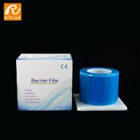 China Blue 50um Protective Dental Barrier Film 4x6 Inches 1200 Sheets Per Roll with Non-Stick Edge for sale
