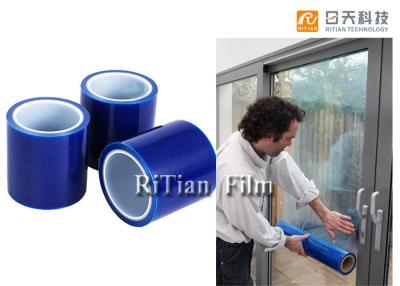 China PE Window Glass Protection Film 30-150 Micron No Glue Residue Weathering Resistance for sale