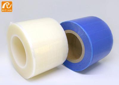 China OEM Clear Blue 50 Micron PE Dental Barrier Film - 4x6 Inch 1200 Sheets Per Roll for Medical Equipment Protection for sale