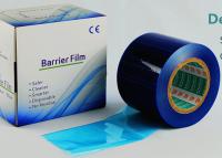 China OEM Disposable Dental Barrier Film 4x6 Inch 1200 Perforated Sheets Blue Clear for sale