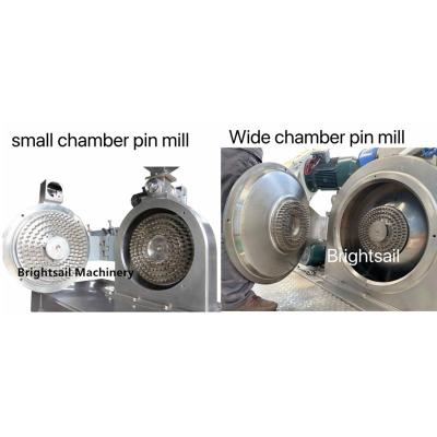 China Brightsail Sesame High Speed Pin Mill 12000 RPM Food Powder Making Machine 40-325 Mesh for sale