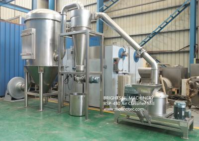 China Brightsail Castor Cake Air Classifier Mill Grinder 60-2500 Mesh Powder Making Pulverizer Machine BSP-250 for sale