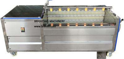 China BSMG 3kW Industrial Potato Peeler Machine with 1000-18000mm Length and 60-140kg Batch Capacity for sale