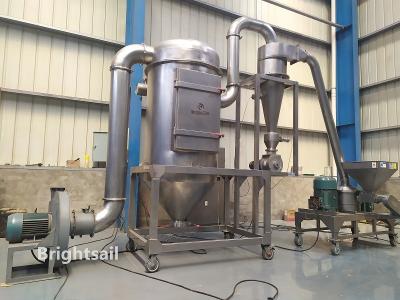 China 60-2500 Mesh Liquorice Powder Grinder Machine 20-1800 kg/h Capacity Air Classifier Mill for sale