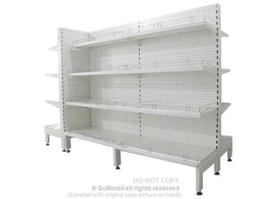 China Supermarket Gondola Display Shelving , Merchandise Display Racks With Pegboard for sale