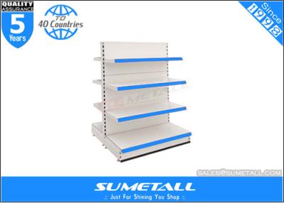 China Double Side Gondola Shop Display Shelf Tego Compatible With Flat Back Panel for sale