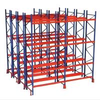 China Adjustable Levels Powder Coated Selective Pallet Racking with 4000 kg Load Capacity Warehouse Storage System for sale