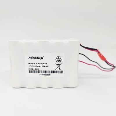 China High Temperature Ni-Cd Battery Pack 12V 2200mAh for Emergency Light -20℃ to +70℃ for sale