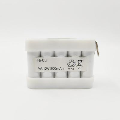 China High Temperature Ni-Cd Battery Pack 12V 800mAh for Emergency Light -20℃ to +70℃ for sale