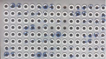 China Small Hole Die Cut 0.15mm Double Coated Tissue Tape 9448A with High Temperature Resistance for sale