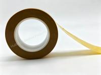 China Yellow 100μm Thickness Double Sided PET Tape with Acrylic Adhesive for Electronics and Plastic Bonding for sale