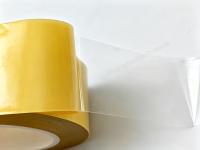China Yellow 100μm Thickness Double Sided PET Tape with Acrylic Adhesive for Electronics and Plastic Bonding for sale