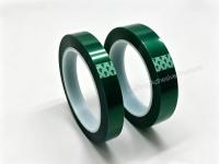 China 55μm Green PET Silicone Tape with 180℃ Heat Resistance and Residue-Free Peeling for Electronics Protection for sale