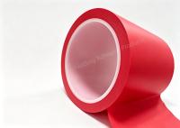 China Red High Adhesion Easy Tear Silicone Masking Tape 200um Thickness for Professional Painting for sale