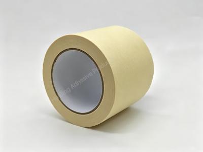 China 180μm Thickness Heat-resistant Light Yellow Masking Tape for Furniture and Industrial Use for sale