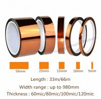 China Kapton Polyimide Film Tape 30 Micron Double Sided Kapton Tape Esd Tape for sale