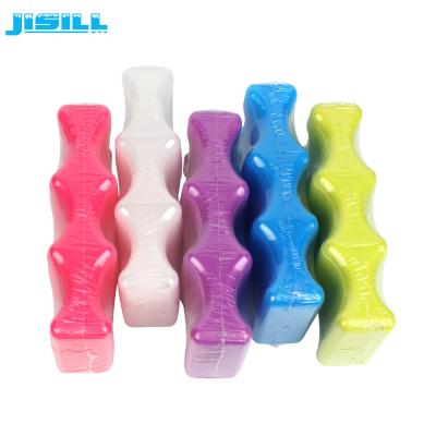 China Lightweight Wave Shape Breast Milk Ice Packs Ice Brick , Cans Beer Holder Cooler Ice Pack for sale