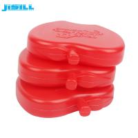 China Apple Shape HDPE Hard Mini Ice Packs , Small Freezer Packs 10*2 Cm for sale