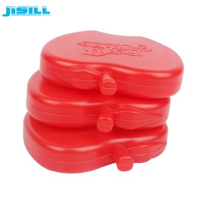 China Apple Shape HDPE Hard Mini Ice Packs , Small Freezer Packs 10*2 Cm for sale