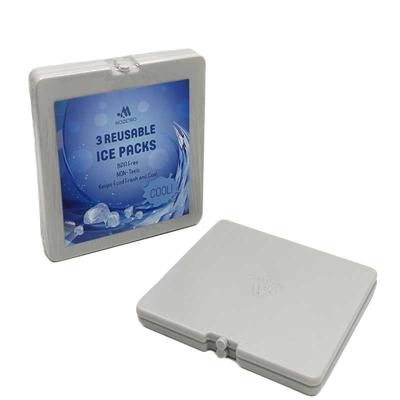China FDA Food Approve Lunch Box Ice Pack / Cool Bag Freezer Blocks Grey Color for sale