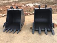 China JCB JS130 Excavator Rock Bucket With Bucket Teeth And Pins Adapter Side Cutters for sale