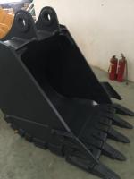 China JCB JS130 Excavator Rock Bucket With Volume 0.9 Cbm To 5 Cbm Black Color for sale