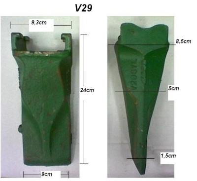 China NB TIG brand factory of V29 Excavator Bucket Teeth V29SYL And Adapter , Rock Teeth For Excavator for sale