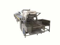 China 400mm Chocolate Enrober Machine with 10m Cooling Tunnel - 200-300 kg/hour Production Capacity for sale